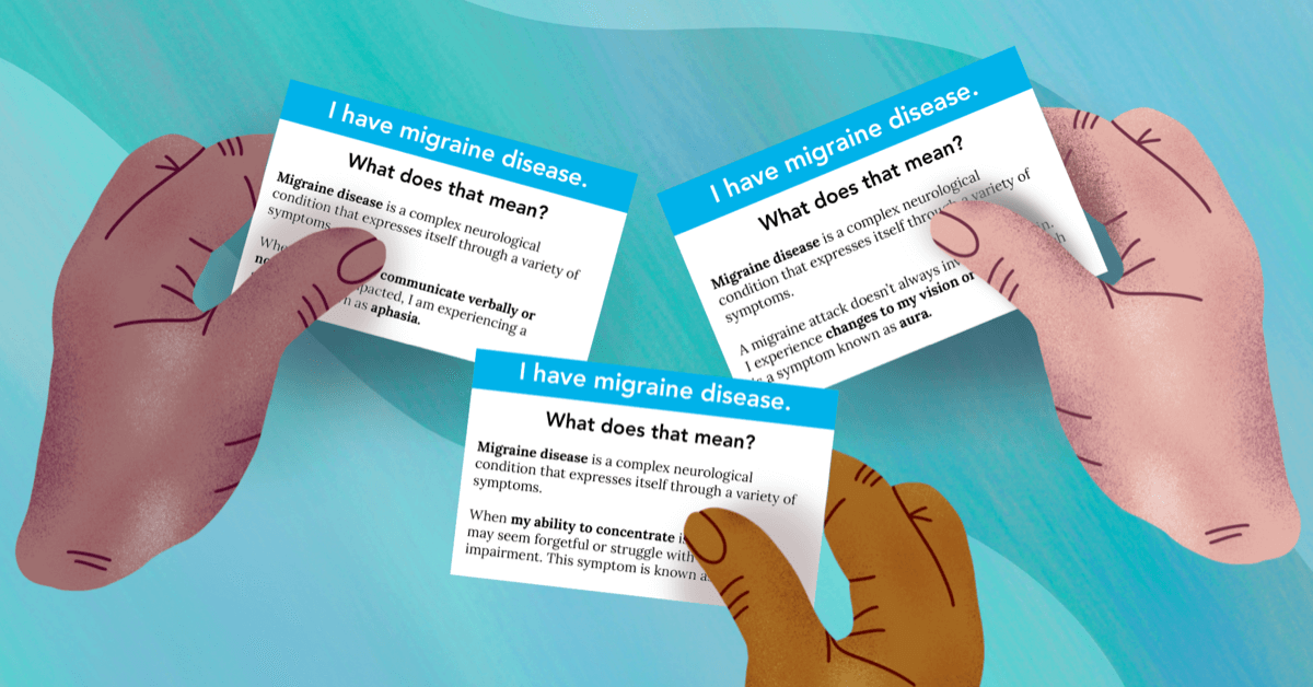 Printable Migraine Symptom Awareness Cards
